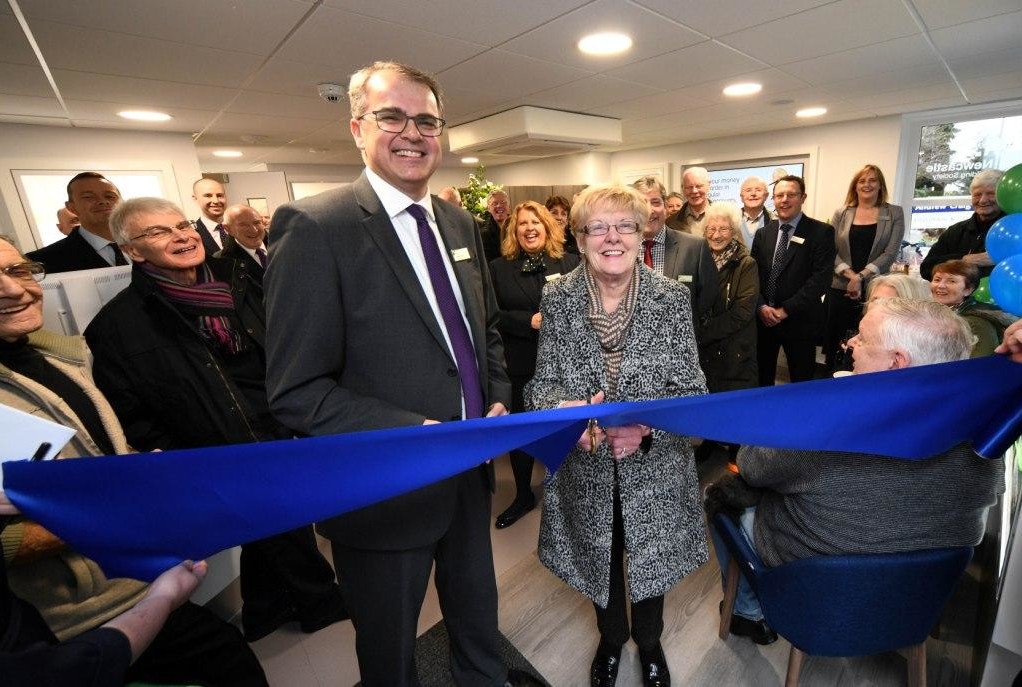 Pam Neville Cuts The Ribbon At Upgraded Newcastle Building Society ...