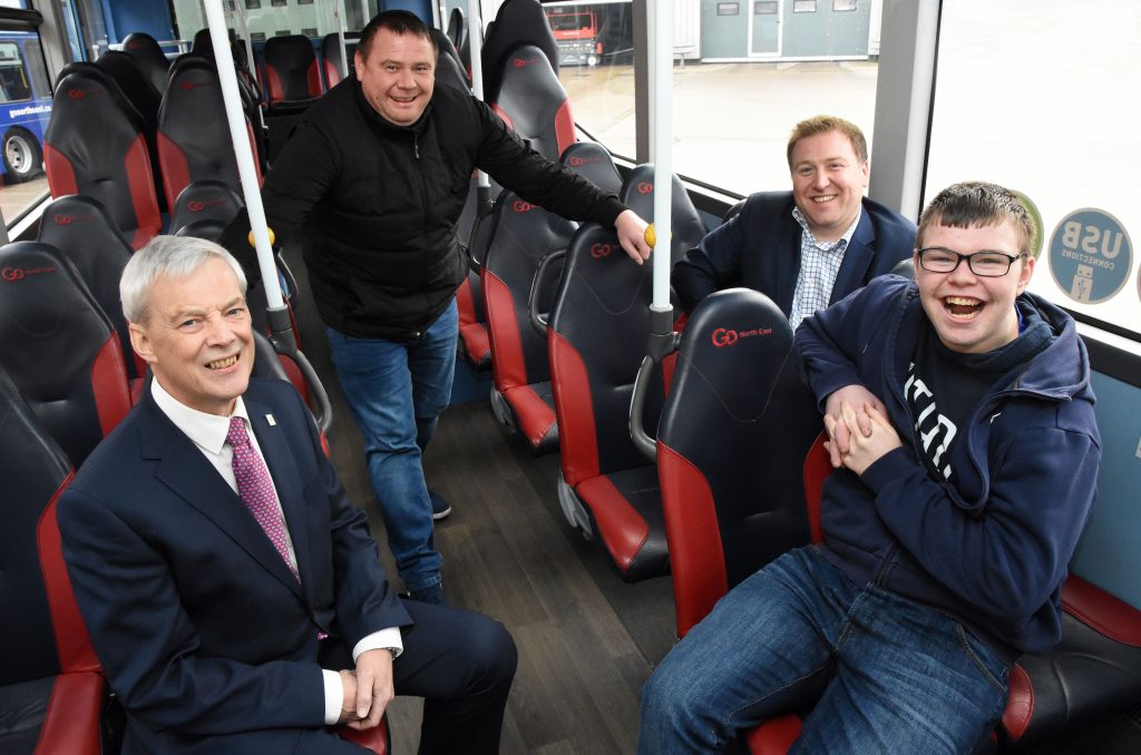 Kieran’s in the driving seat thanks to Bus Buddies and Go North East ...