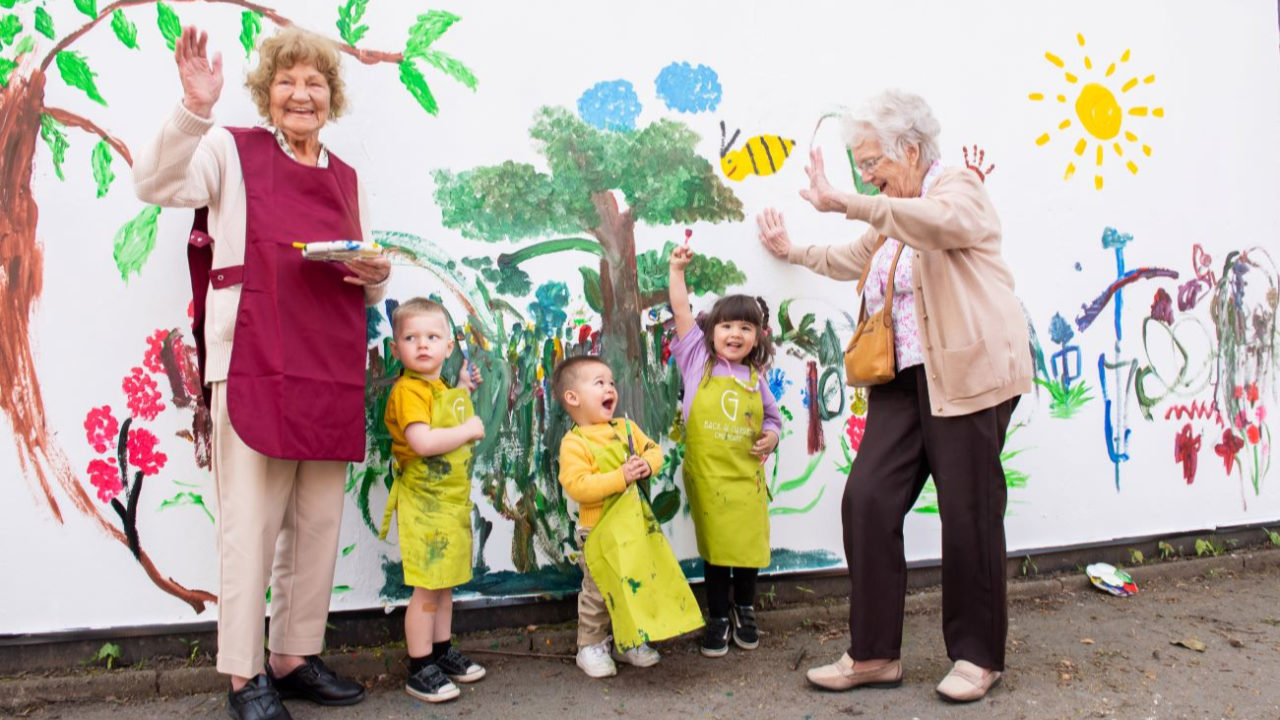 Old and young come together to paint beautiful fresco at McGoff ...