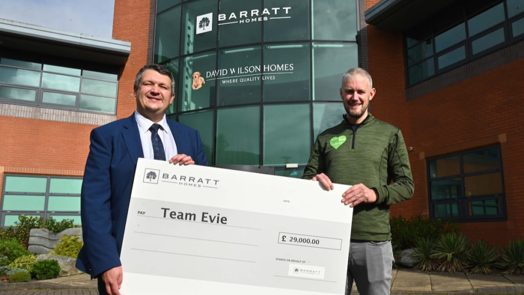 Team Evie receive over £29,000 from local housebuilder - Business Up North