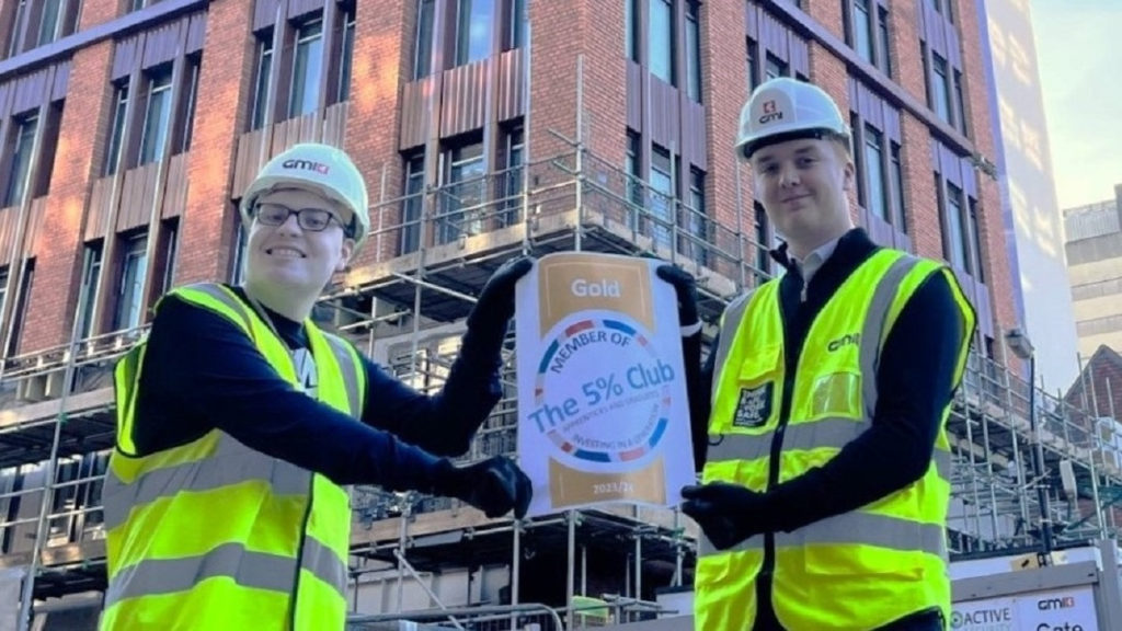 GMI Construction Group awarded Gold by The 5% Club - Business Up North
