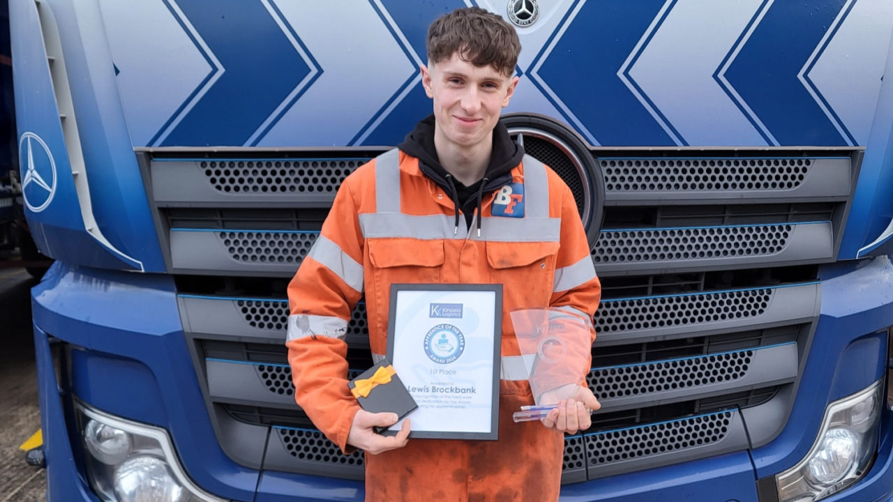 Mechanic Lewis is crowned apprentice of the year by Kinaxia Logistics ...
