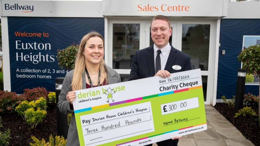 Bellway makes £300 donation to Derian House - Business Up North